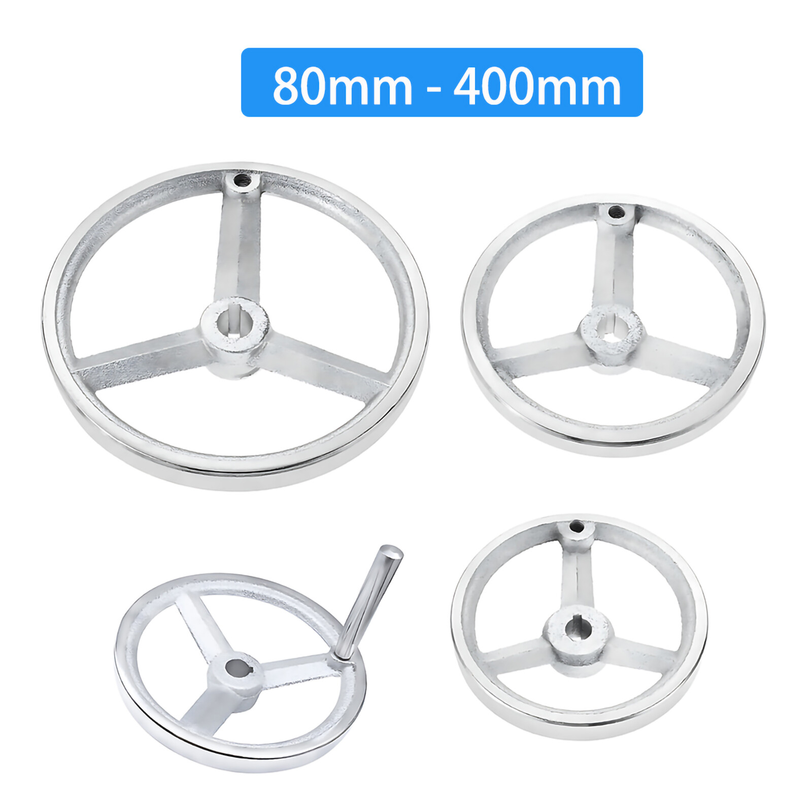 80-400mm Cast Iron Hand Wheel Chrome Plated Handwheel For Milling ...