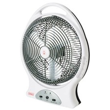 Coleman 12 inch Rechargeable Fan with LED Lights - White for sale ...