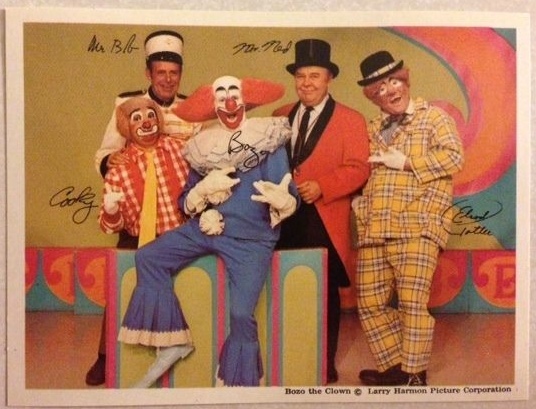 BOZO THE CLOWN COOKY MR. NED & GROUP PHOTO 3x4 PICTURE WGN BOZO'S ...