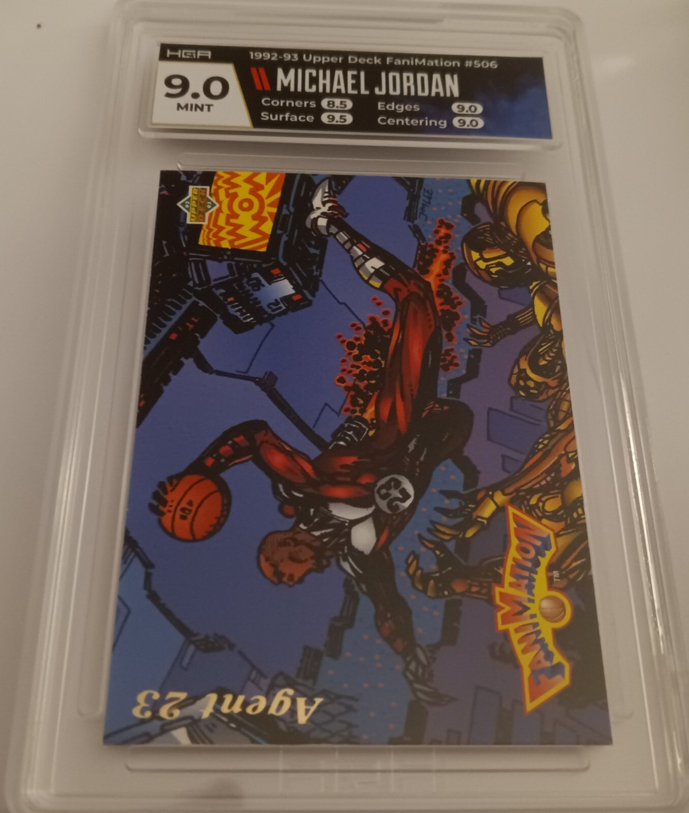 1992-93 Michael Jordan Upper Deck Fanimation Agent 23 NBA Card #506 HGA ...