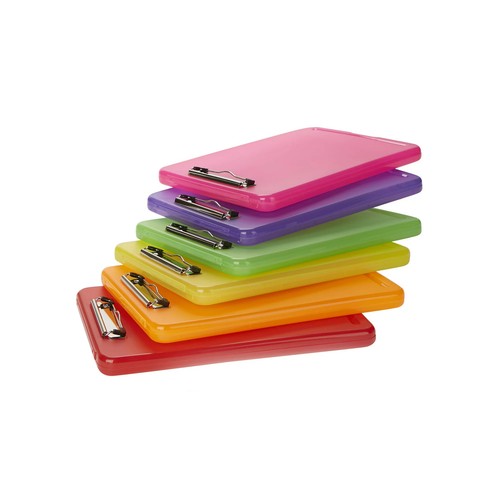 Multi-Pack Clipboards with Portfolio Storage [6-Pack], Plastic File ...