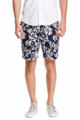 Original Penguin Men's Exploded Hibiscus Short Dark Sapphire Navy White ...