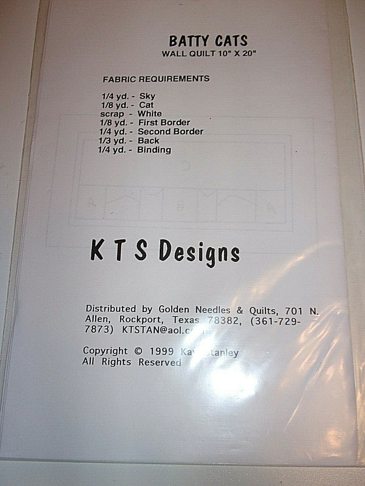 KTS DESIGNS "BATTY CATS" FOUNDATION PIECED WALL QUILT | eBay