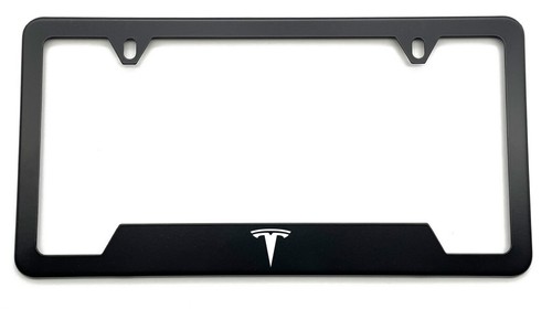 Tesla logo laser engraved Stainless License Plate Frame B fit Tesla ...