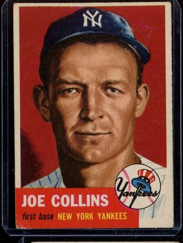 1953 Topps #9 Joe Collins Yankees Corner Ding Lt. Wrinkle GD LOOK! | eBay