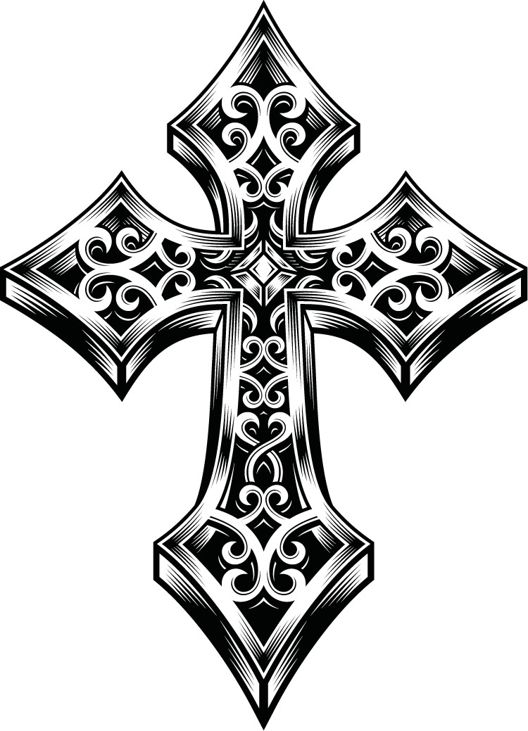 Gothic Cross Decal