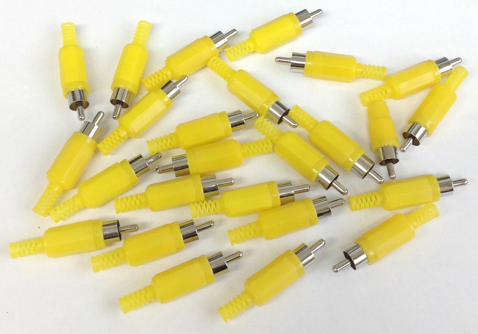 (15) Belkin Yellow Audio RCA Cable Phono Plug Connectors Adapter Solder ...