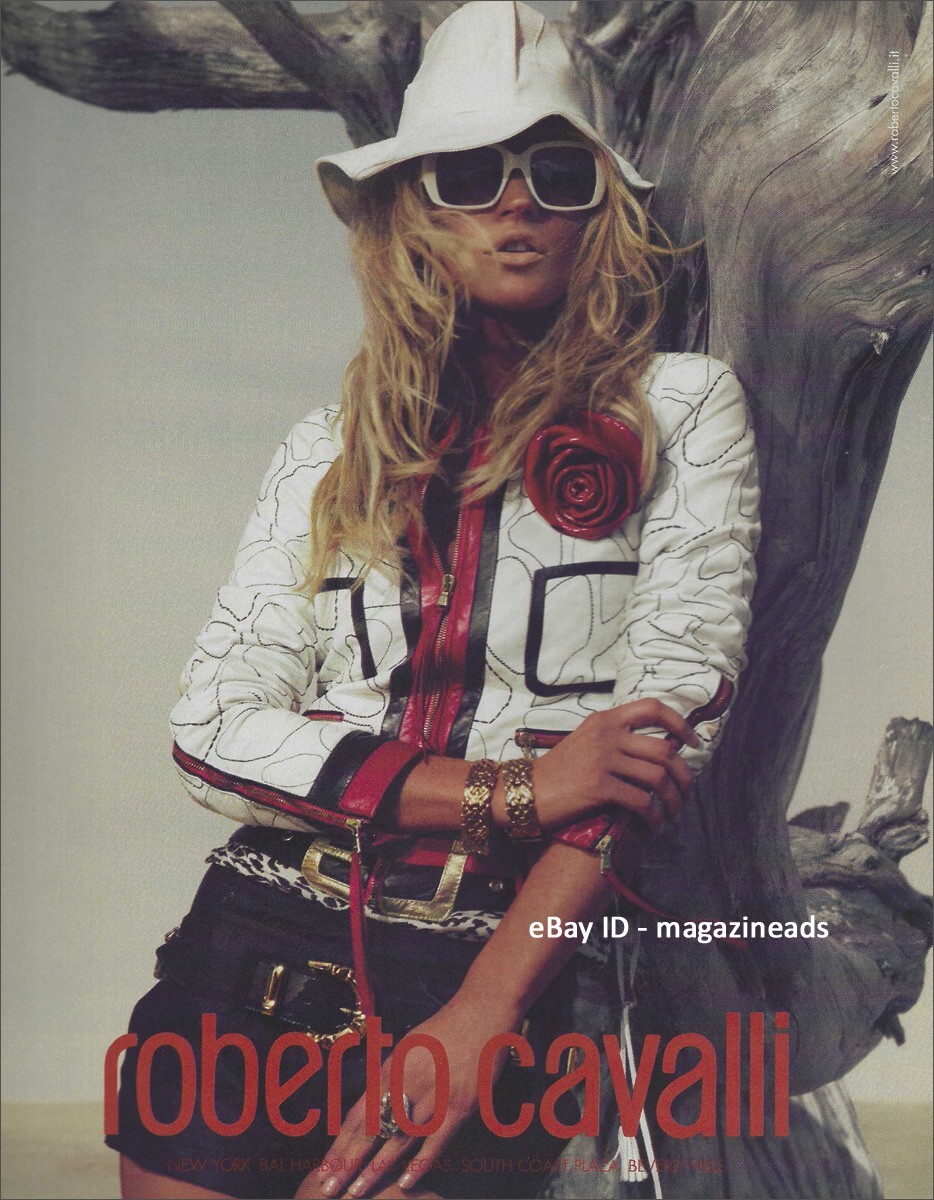 ROBERTO CAVALLI 1-Page PRINT AD Spring 2006 KATE MOSS Mert Alas Marcus ...