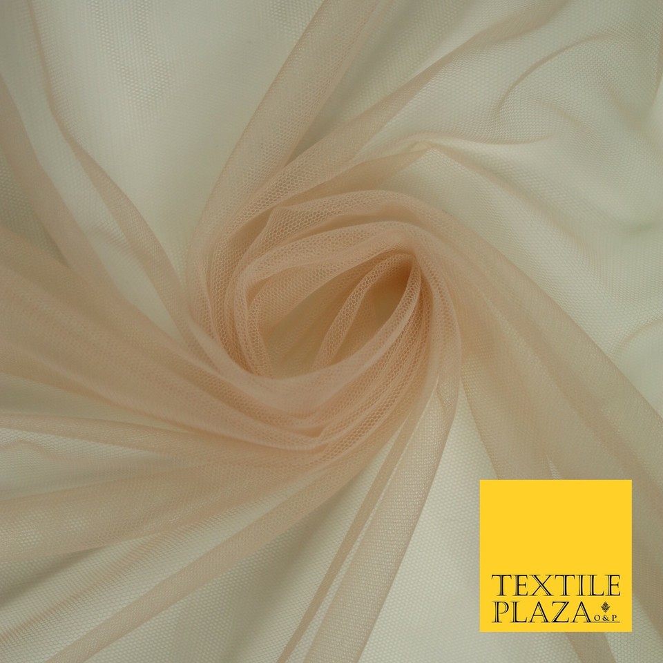 OVER 90 COLOURS - Soft Plain Sheer Tulle Net Fabric Tutu Fairy Veil ...