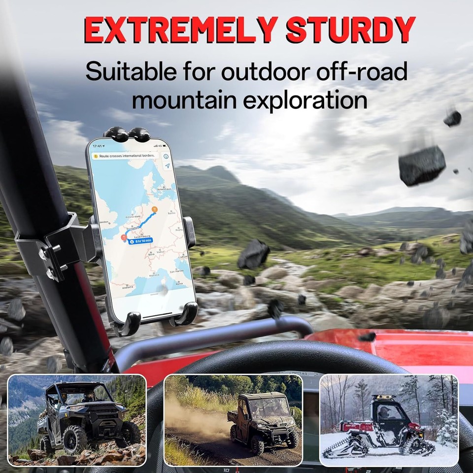 UTV Phone Mount GPS Ipad Holder For Polaris general ranger Uforce 1000 ...