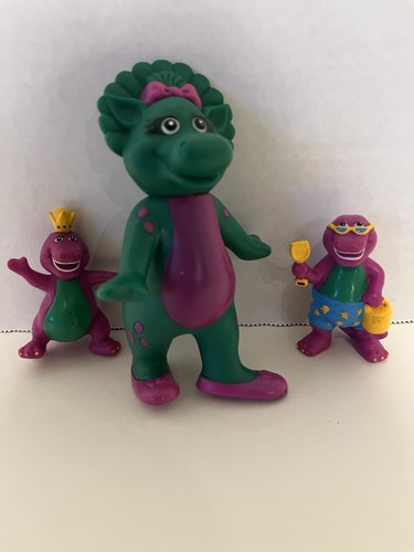 Vintage Barney & Friends PVC Toy Lot Baby Bop, Barney King, Beach ...