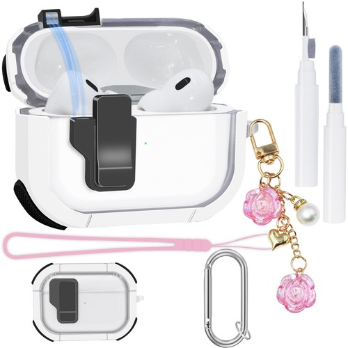 5 in 1 Set Clear Case for 2nd/1st Generation Case Cover, Automatic Snap ...