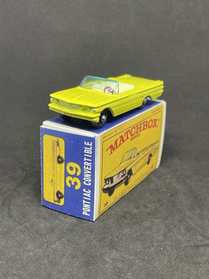 Matchbox Lesney 39 Custom Pontiac Convertible Nice Repro Box. | eBay