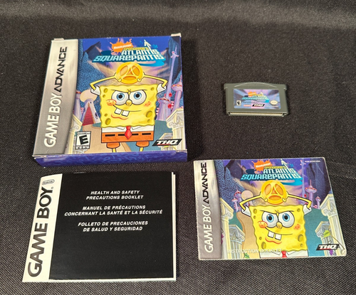 Nintendo GBA Spongebob Atlantis Squarepantis Video Game TESTED! CIB w ...