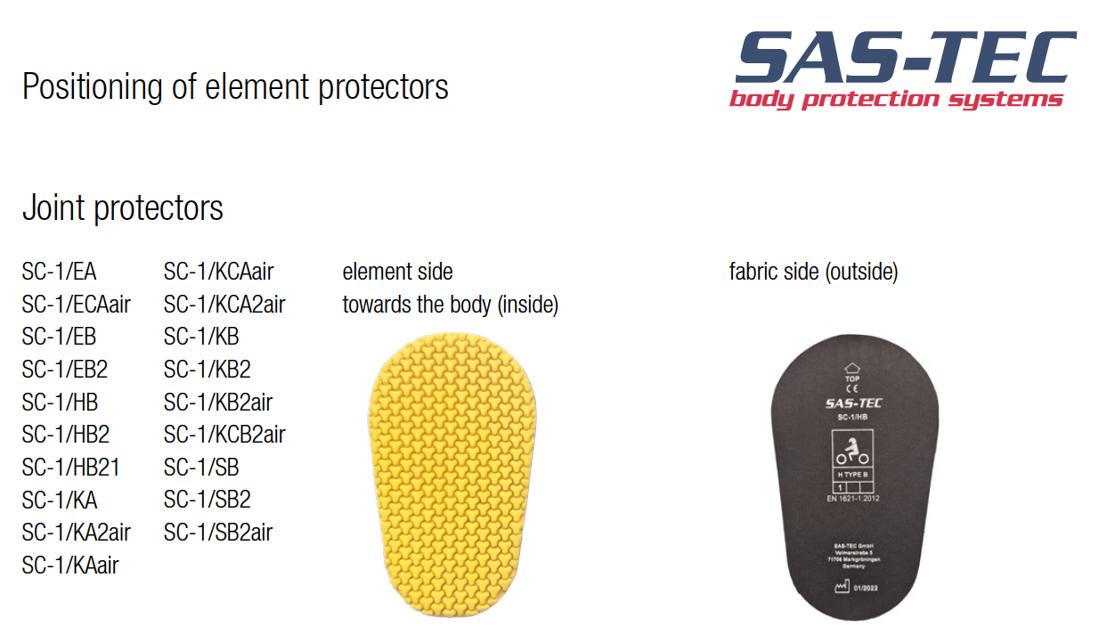 Motorcycle Pants SAS-TEC Phantom TRIPLEFLEX CE L2 Elbow Hip Knee ...