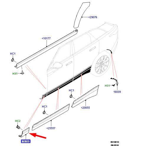 Land Rover Range Rover Velar Moulding Fender 2017 Genuine LR123092 | eBay