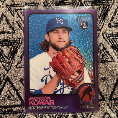 2022 Topps Heritage JACKSON KOWAR "Purple Chrome/ Hot Box" SP Rookie ...
