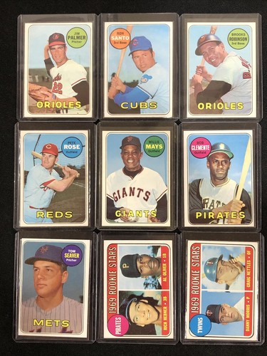 1969 TOPPS BASEBALL COMPLETE SET NM NEAR MINT BEAUTIFUL 🔥 Mantle ...