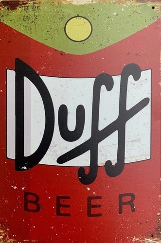 The Simpsons Duff Beer metal hanging wall sign | eBay