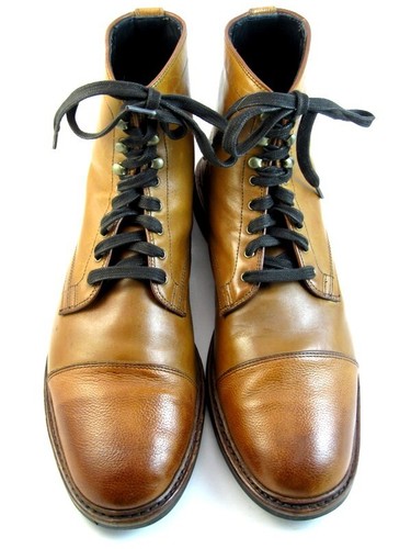 Allen Edmonds "LANDON" Men's Leather Cap-Toe Boots 13 D Walnut USA (91N ...