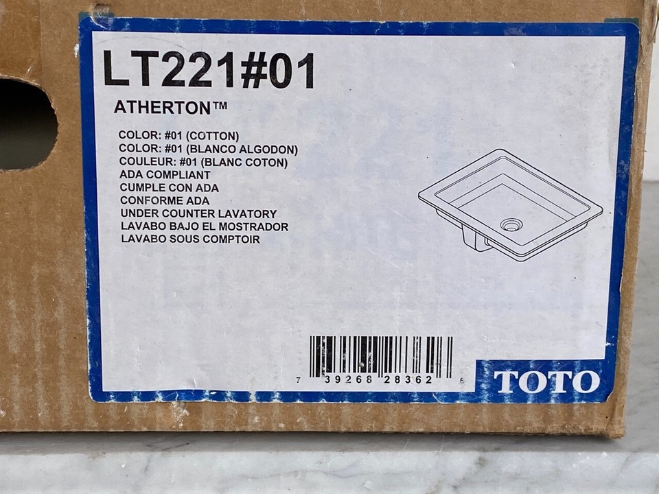 TOTO Atherton Under Counter Lavatory Basin Sink. Vitreous China 17 ...