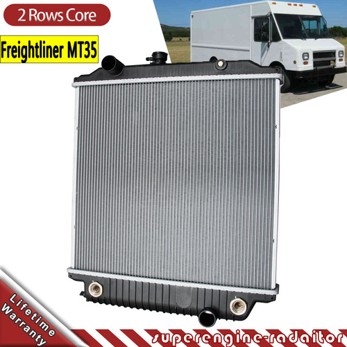 2-Rows Radiator Fit Freightliner MT35 MT45 MT55 FL112 FLD112 1997-2002 ...