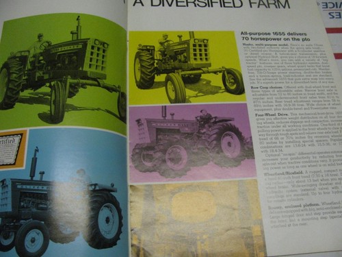 Vintage White Oliver 1555 1655 Tractor Sales Brochure 11 pages | eBay