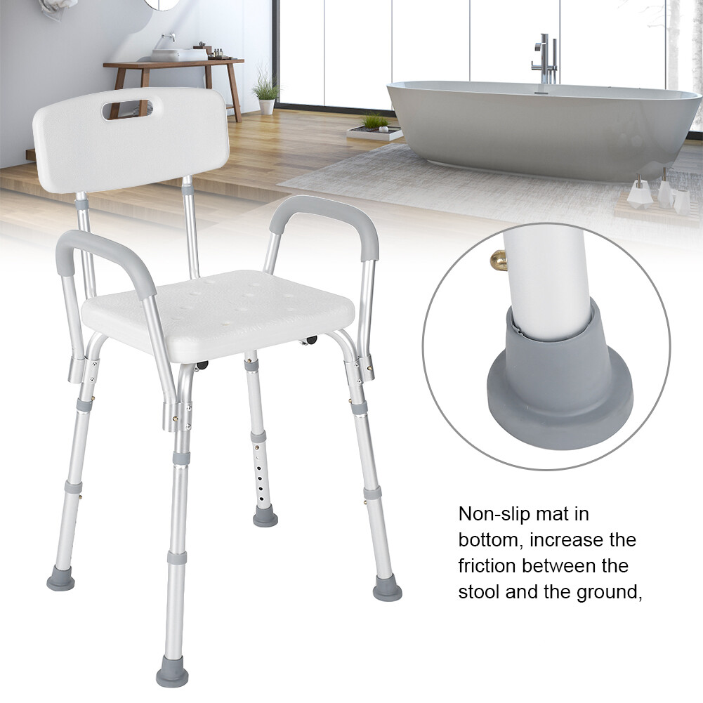 Adjustable Shower Stool Chair Medical Aid Safety Bath Tub Seat Bench ...