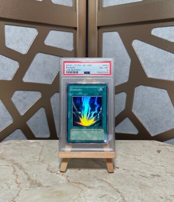 Yugioh Raigeki PSA 6 EX-MT 2010 LOB-053 Super Rare LOB Reprint Legend ...