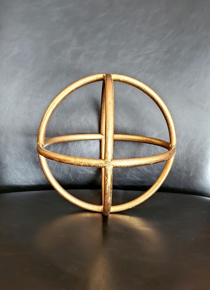 Vintage Gold Metal Decorative Open Sphere | eBay