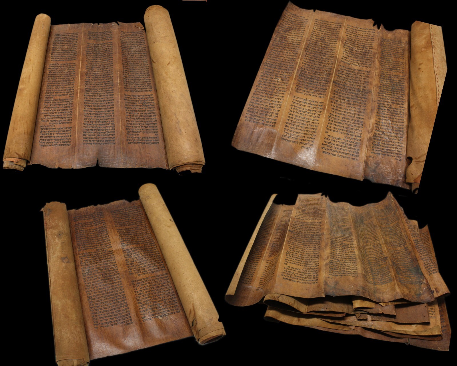 TORAH BIBLE VELLUM MANUSCRIPT COMPLETE Leviticus Scroll 400-500 YRS OLD ...