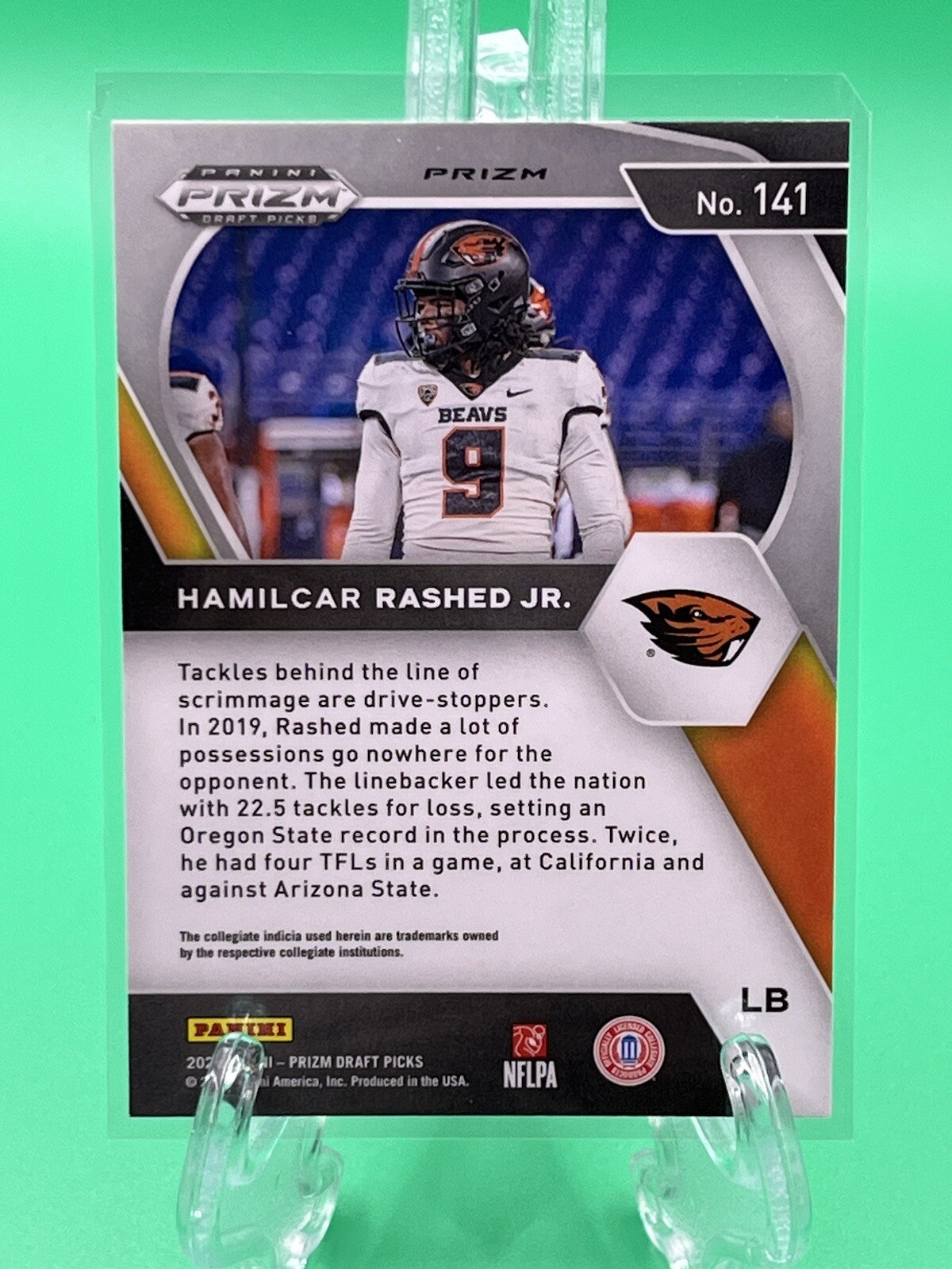 Hamilcar Rashed Jr 2021 Prizm Draft Picks RED CRACKED ICE Rookie RC ...