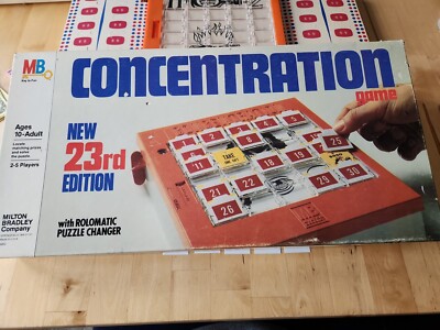 Concentration Board Game 23rd Edition 1979 Milton Bradley # 4950 ...