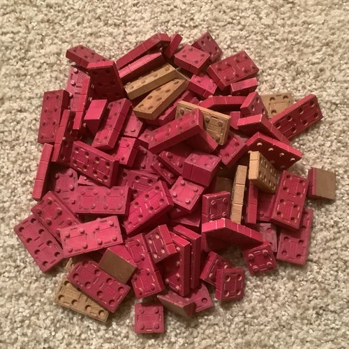 OLD Vintage Halsam American Building Bricks Red & Yellow 1930s. | eBay