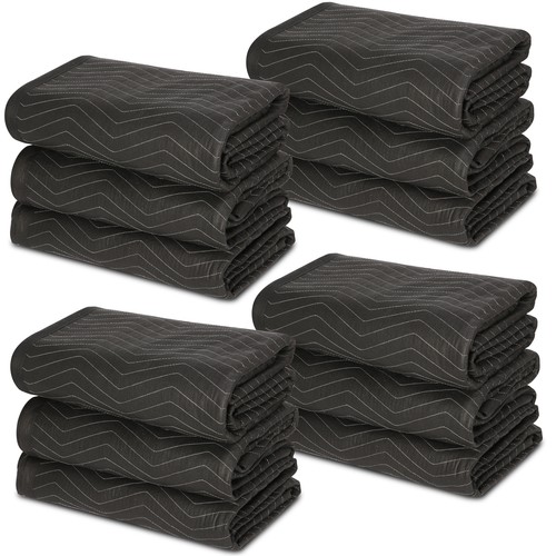 12 Heavy Duty Moving Packing Blankets Ultra Thick Pro 72" x 80 ...
