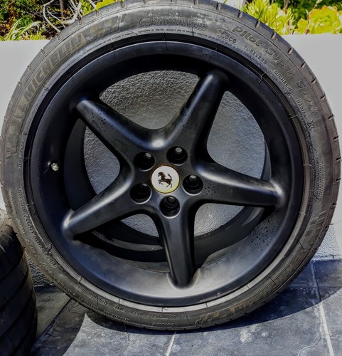 Four 18" OEM Power Coated Ferrari Wheels and Tires | eBay