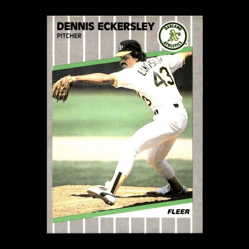 Dennis Eckersley 1989 Fleer Oakland Athletics #7 R322C 7 | eBay