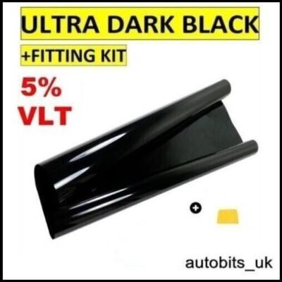 Car Window Tint Film Tinting Super Dark Black Limo 5% 50cm X 3m | eBay UK