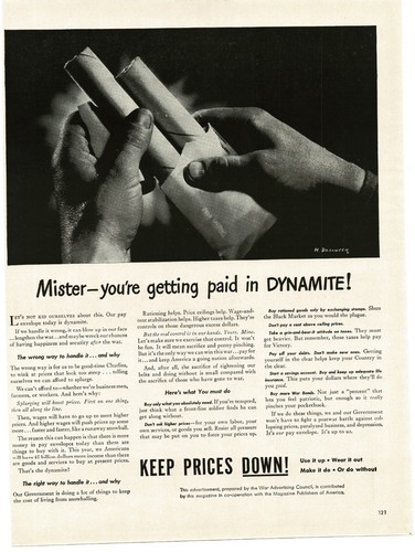 1943 War Advertising Council hands holding dynamite WWII Vintage Print ...