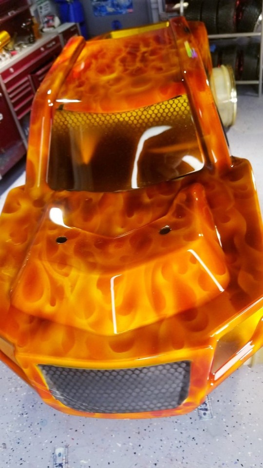 CUSTOM FREDDY KRUEGER RC BODY 1/8 LST 3XL-E 4WD AIRBRUSH Monster Truck ...