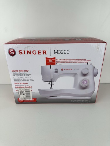 NEW SINGER M3220 Lightweight & Portable Sewing Machine - 108 Stitch ...