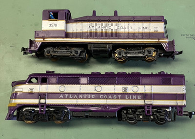 Varney HO scale Atlantic Coast Line F-3A and NW2 diesel locomotives | eBay