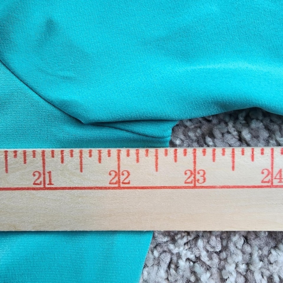 Susan Graver Turquoise Cold Shoulder Cutout Sleeve Tunic Top Women's XL ...