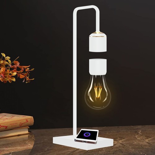 Magnetic Levitating Lamp with Wireless Charging Pad Levitating Bulb ...