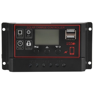 100A Solar Controller Solar Panel Controller 12V 24V LCD Display ...