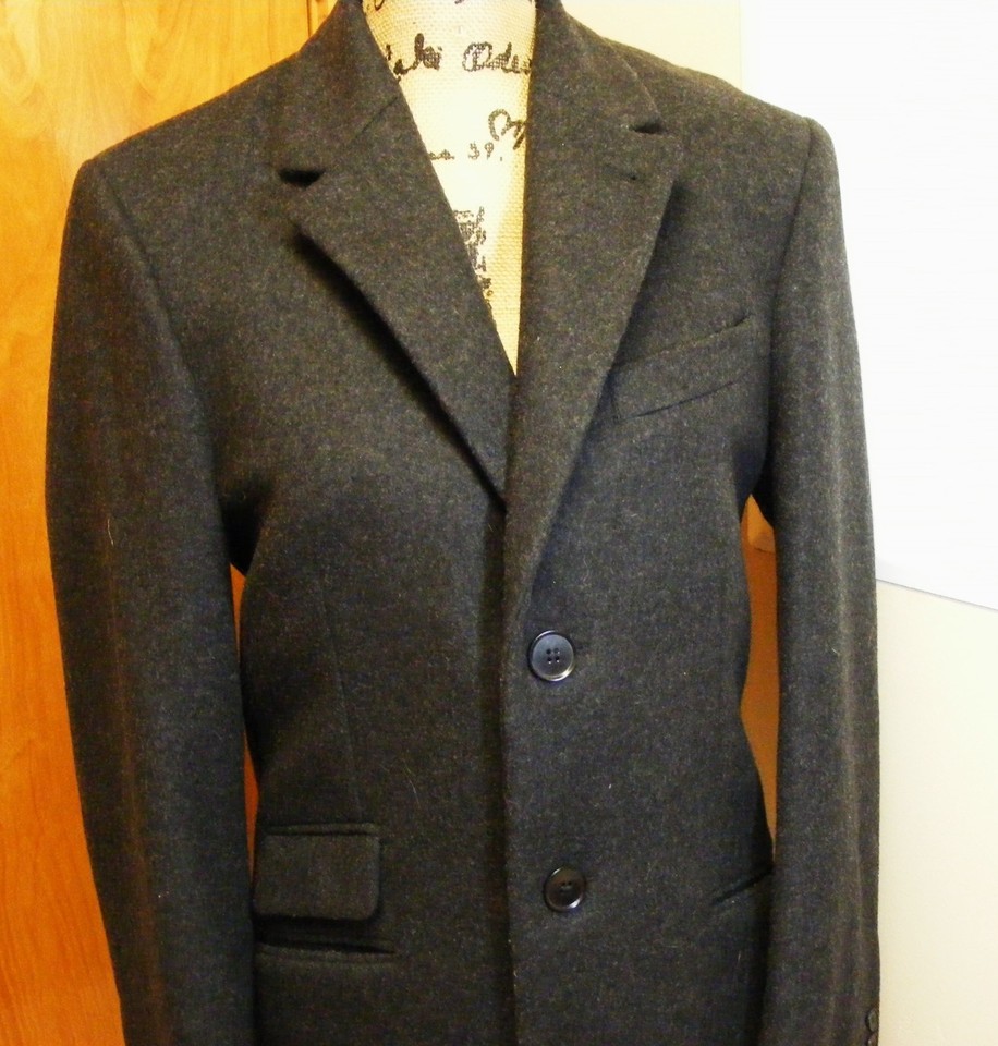 CHARLES TYRWHITT Lanificio Luigi Zanieri Mens COAT BLAZER Gray Wool ...