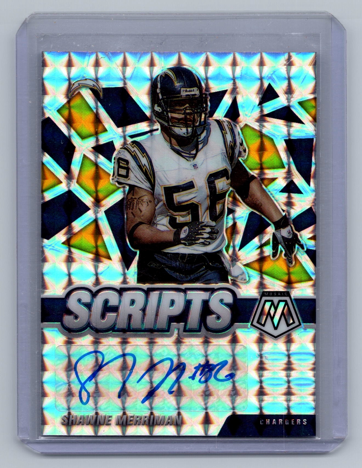 2021 Panini Mosaic #S-SHM Shawne Merriman Scripts | eBay