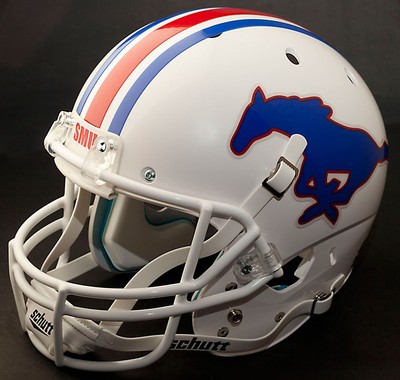 SMU MUSTANGS 1989-1990 Schutt AiR XP Authentic GAMEDAY Football Helmet ...