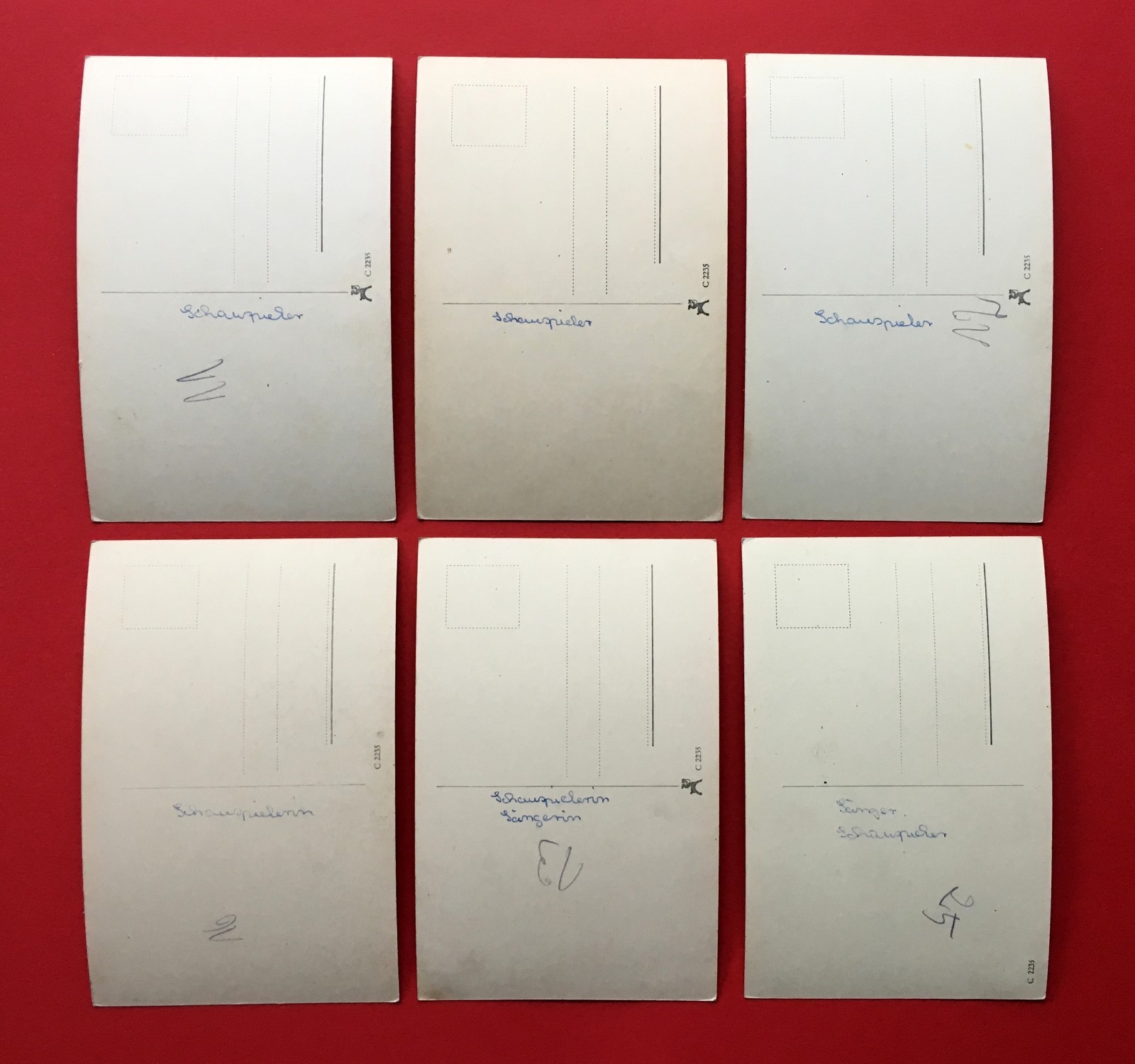 6 x Photo Postcard UFA Actors Ernst von Klipstein, Hans Holt, Carsta ...