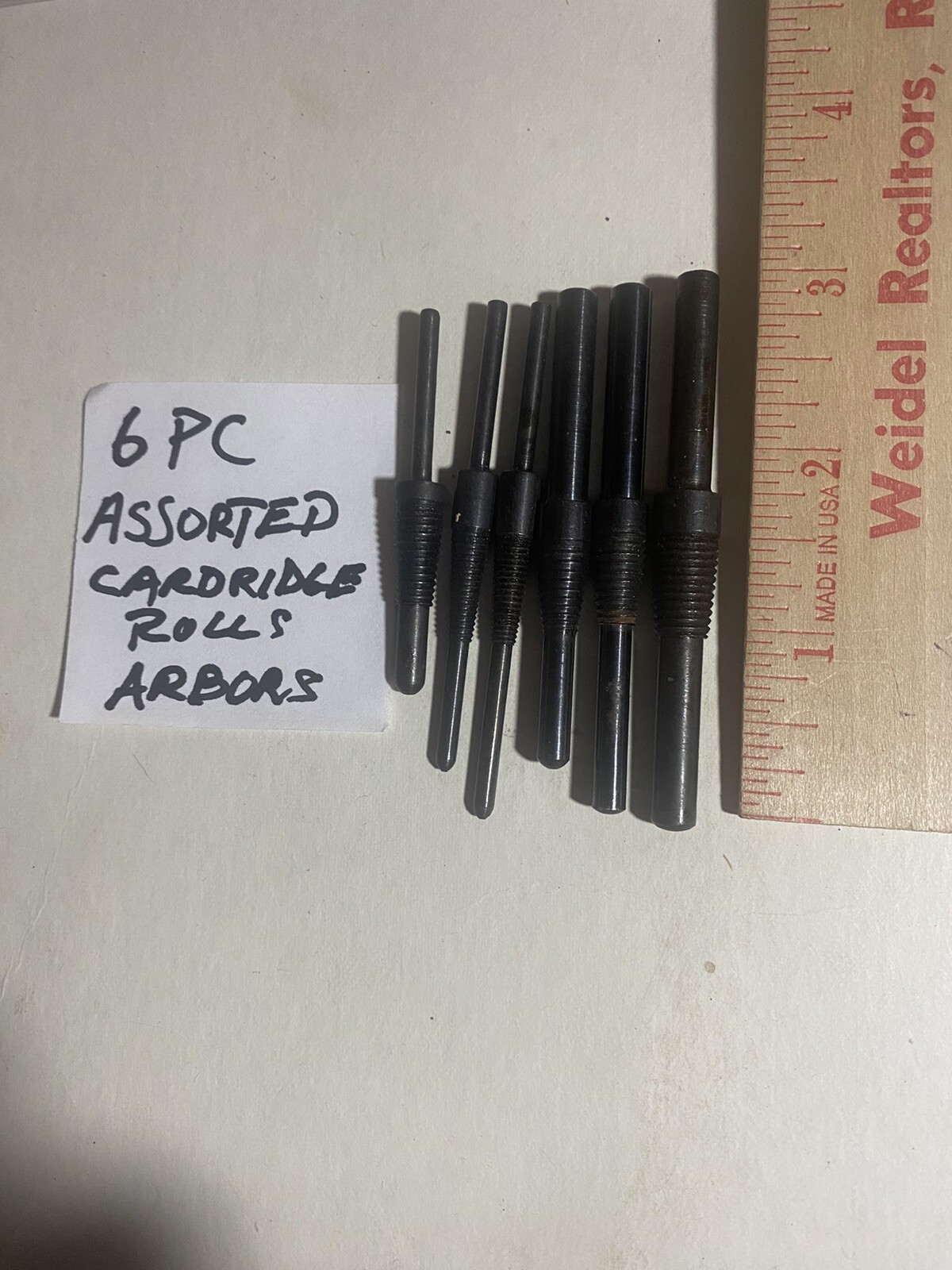 6 Pc Assorted Cartridge Roll Arbors Mandrill 1/8”And 1/4” Shanks For ...